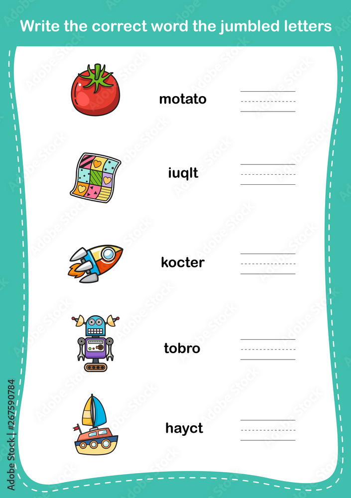 Jumbled Letters Worksheet