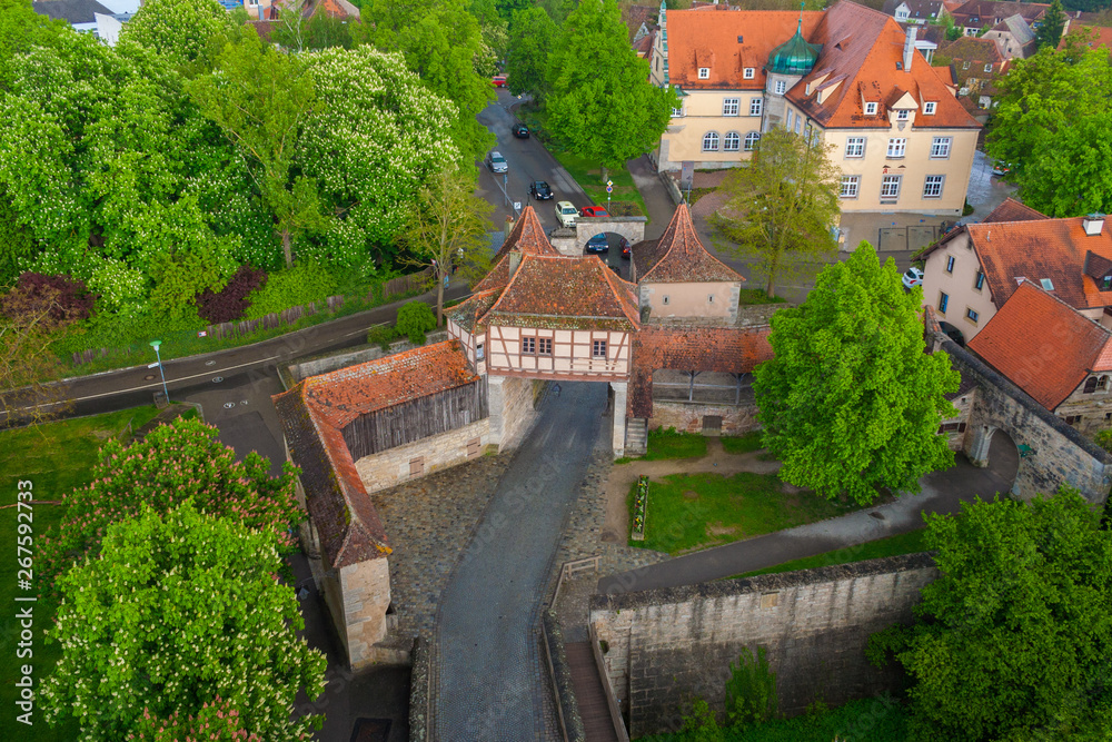 Nice aerial view of the fortified outpost or gateway as an outer ...
