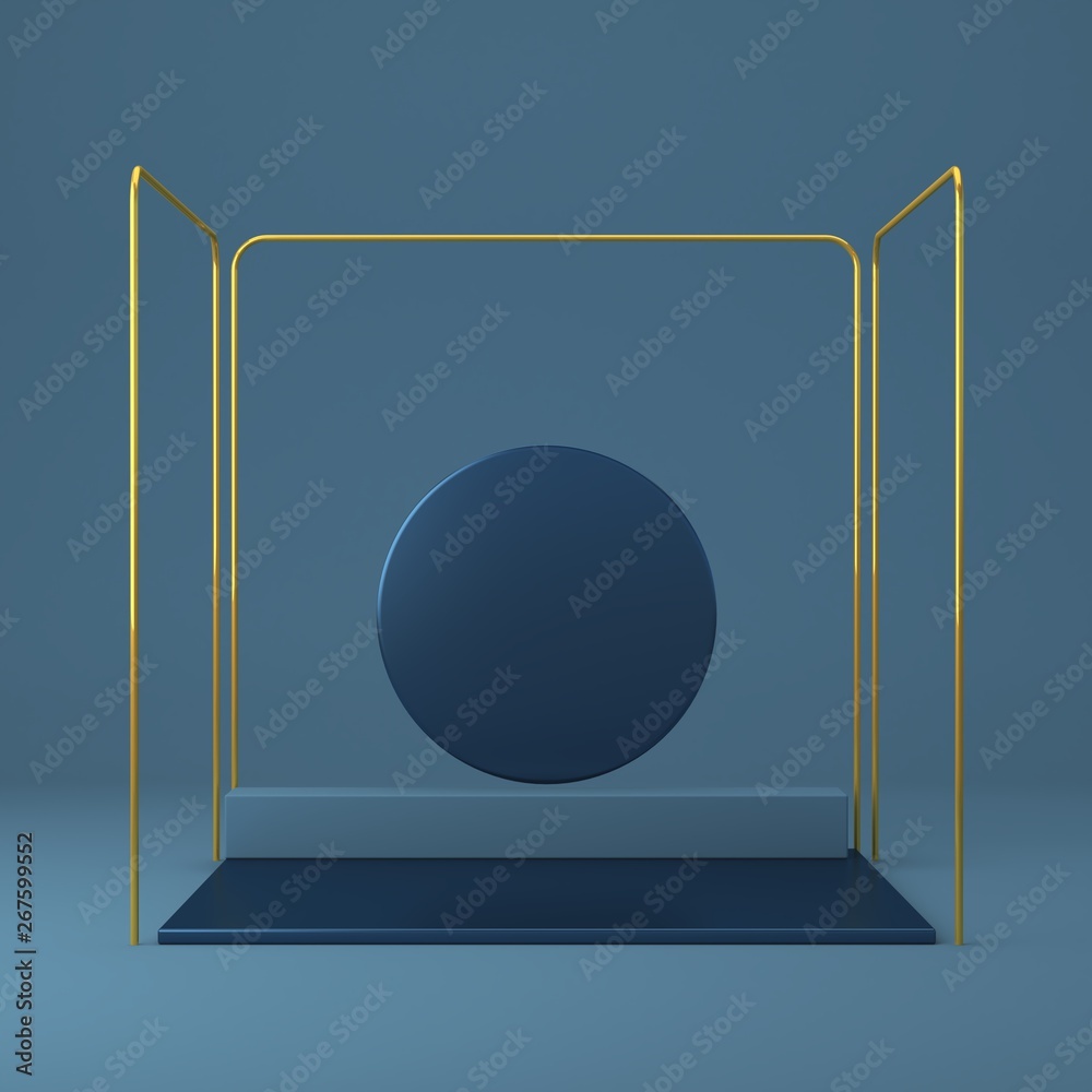 3d rendering abstract background with platforms to show a product ...