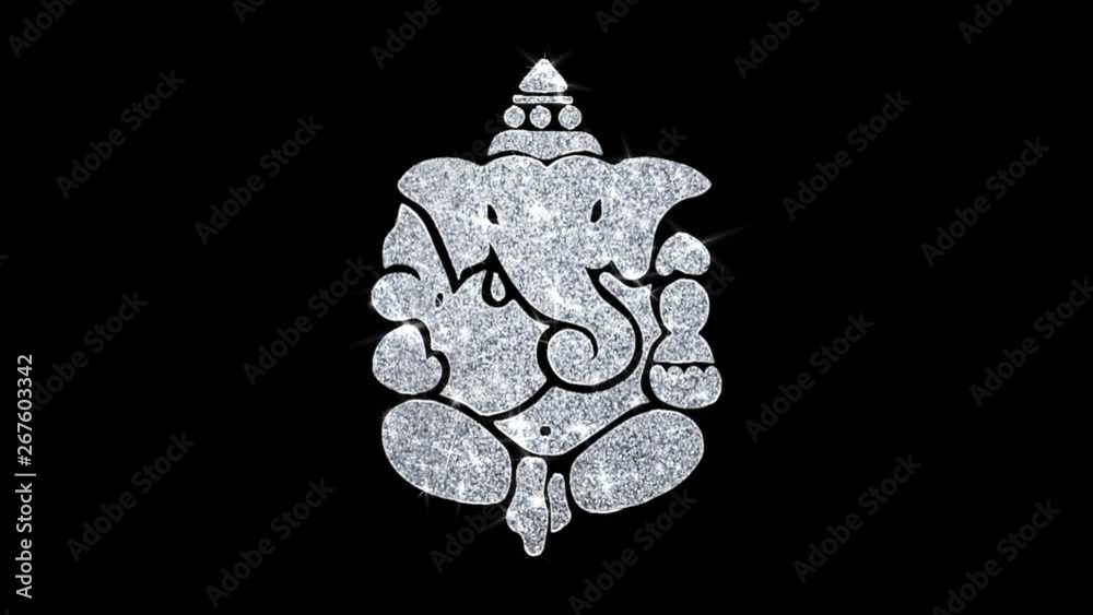 Diwali Lord Ganesh Element Icon Symbol Abstract Blinking Sparkle ...