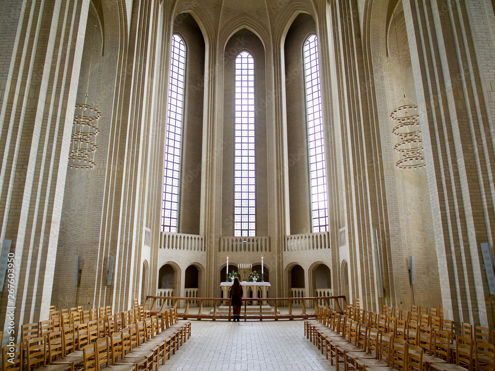 Grundtvig's church in Copenhagen, Denmark.The rare example of ...