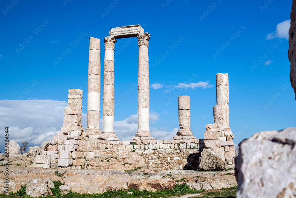 Corinthian columns, Amman Citadel, Amman, Jordan Stock Photo | Adobe Stock