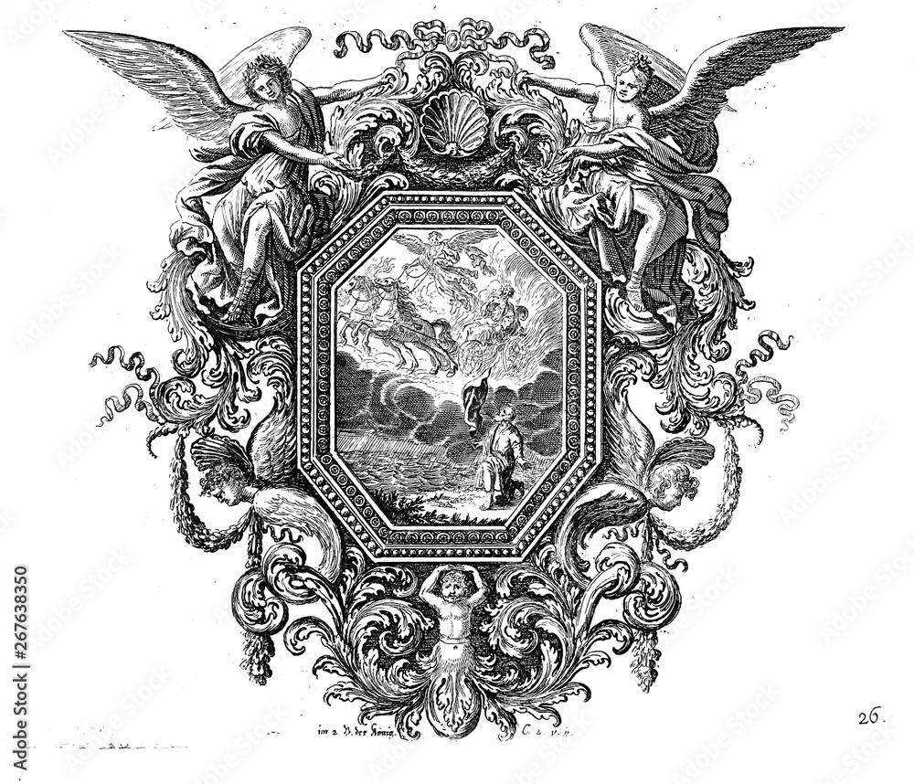 Christian illustration. Old image Stock Illustration | Adobe Stock