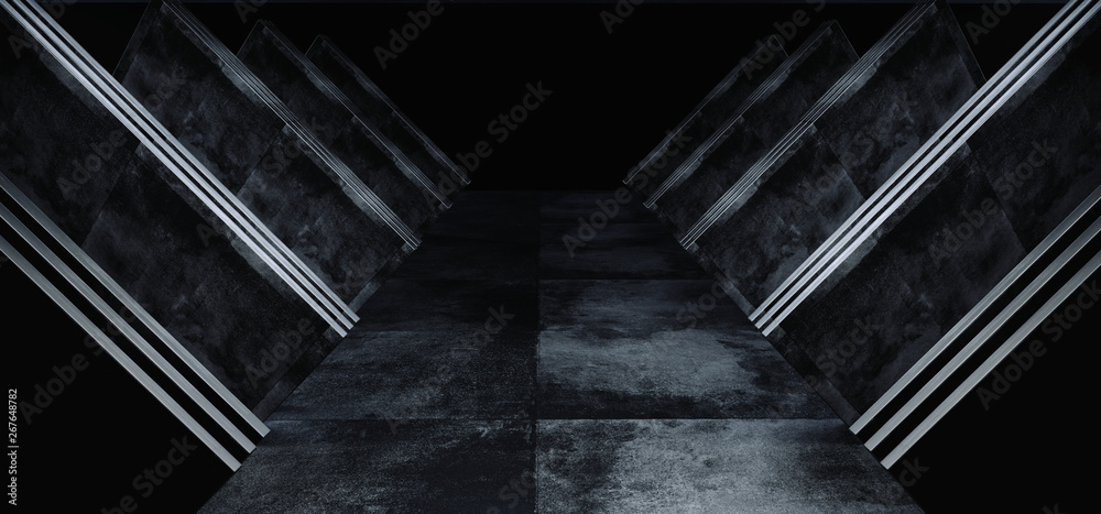 Sci Fi Futuristic Dark Concrete Grunge Reflective Modern Alien ...