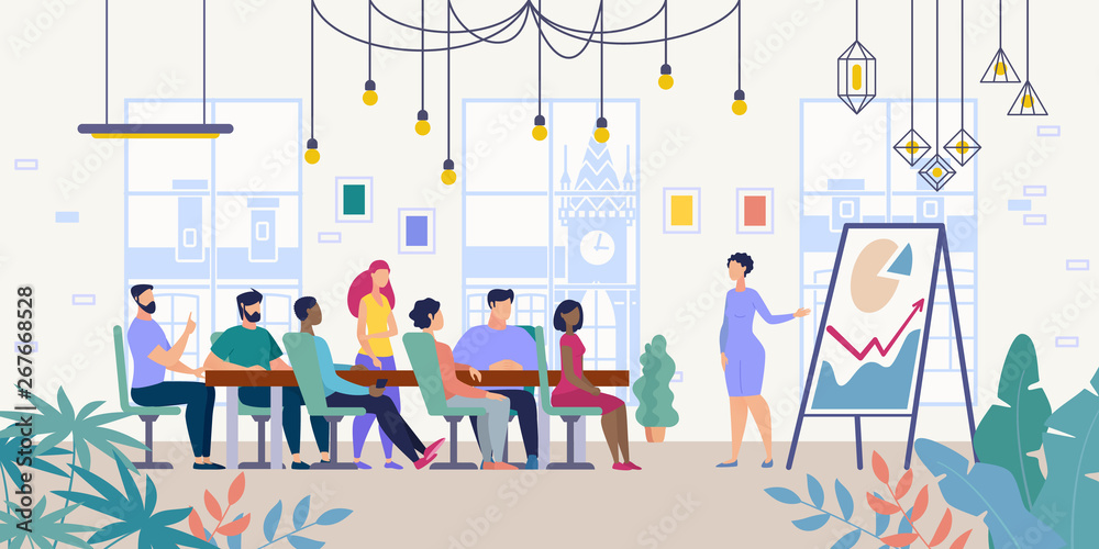 Business Project Presentation, Company Financial Strategy Planning Flat ...