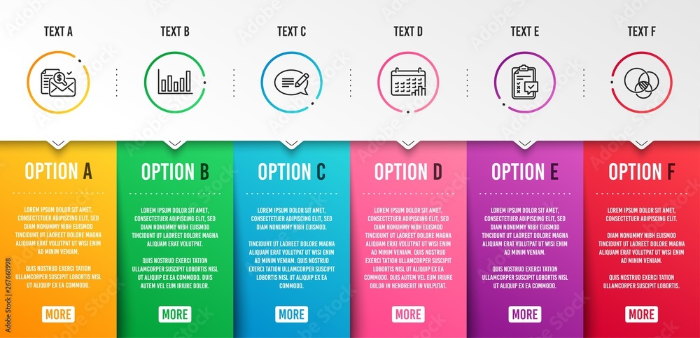 Calendar graph, Column chart and Accounting report icons simple set ...