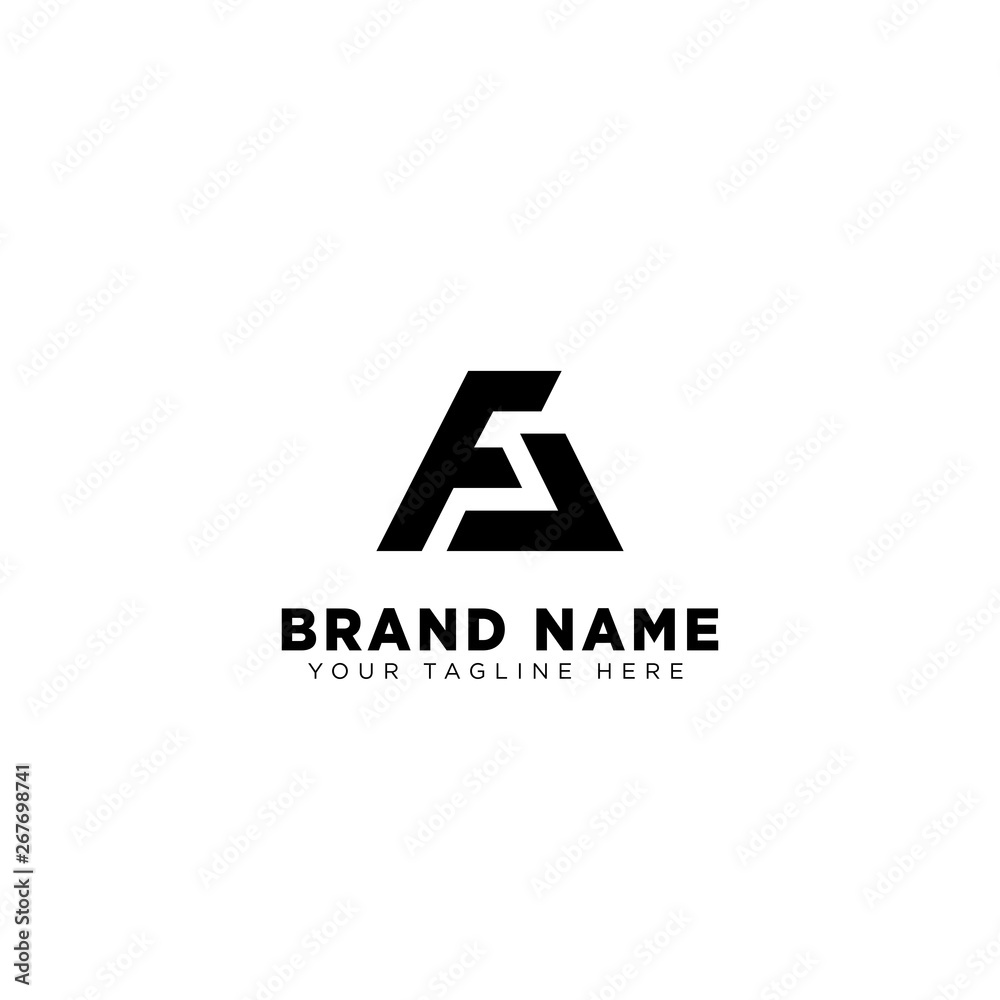 fa letter logo type template vector illustration icon element isolated ...