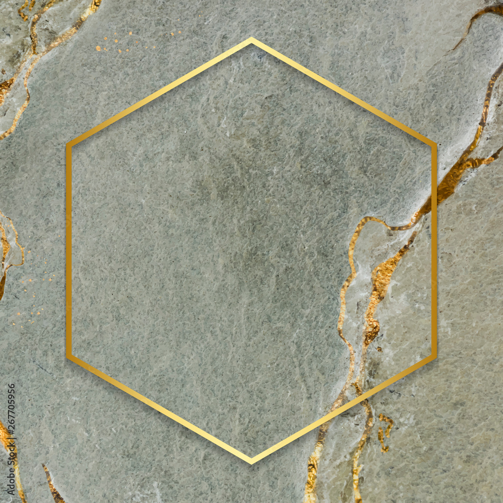 Golden frame on marbled background Stock Vector | Adobe Stock