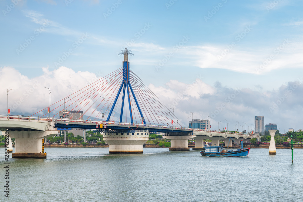 The Han River Bridge (Cau Song Han), Da Nang, Vietnam Stock Photo ...