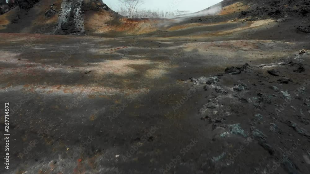 Aftermath of beautiful fissure 8 aerial and surrounding steam vents ...