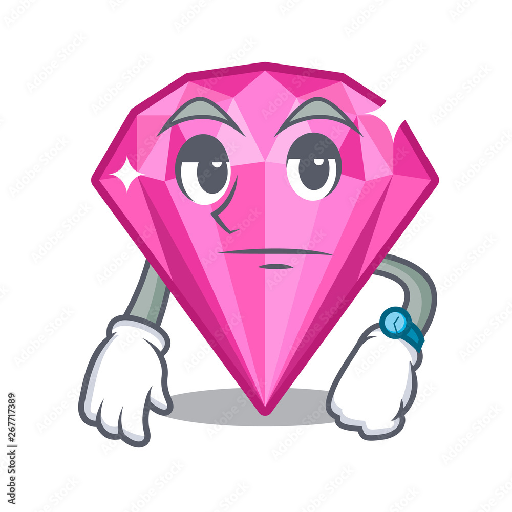 Waiting pink diamond in a cartoon box Stock Vector | Adobe Stock