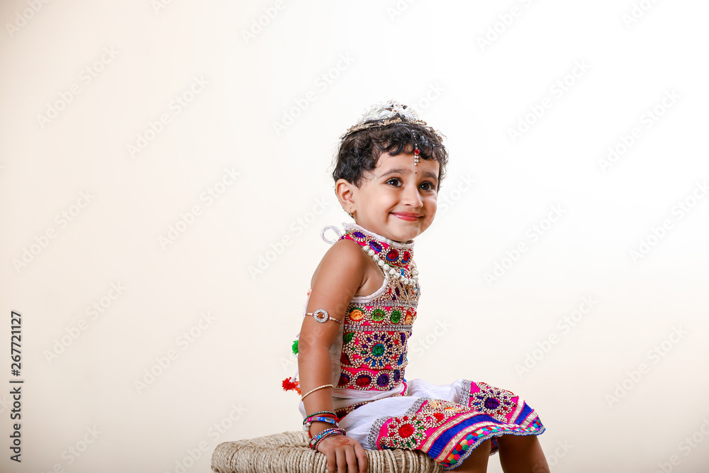 Cute Indian little girl child Stock Photo | Adobe Stock