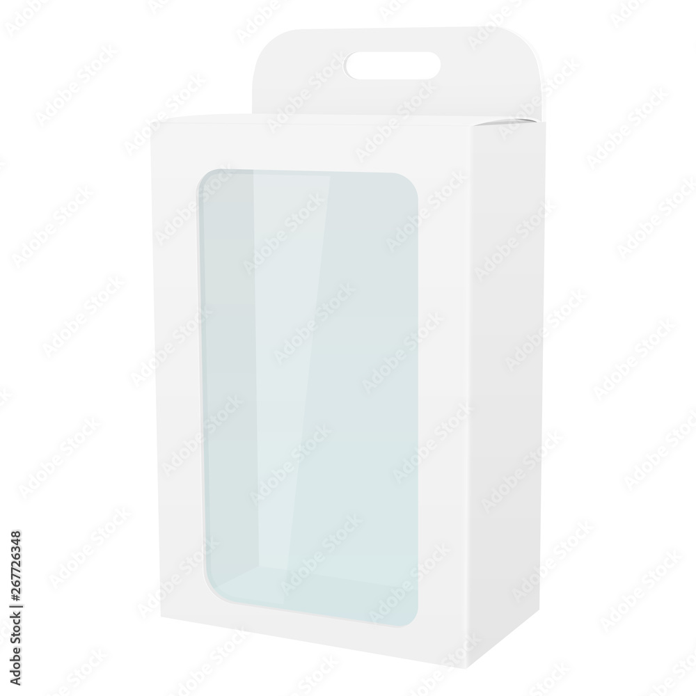 Packaging mock up. White display box with transparent window Stock ...