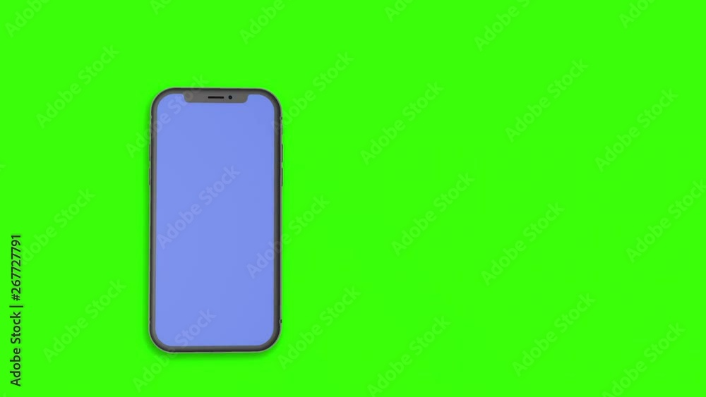 3d Smartphone motion showing design with blue on screen and green ...