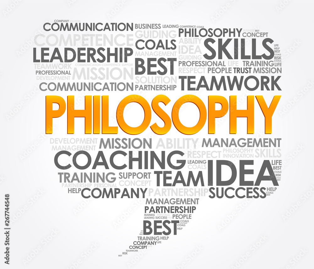 Philosophy in word cloud dialog bubble Stock Vector | Adobe Stock
