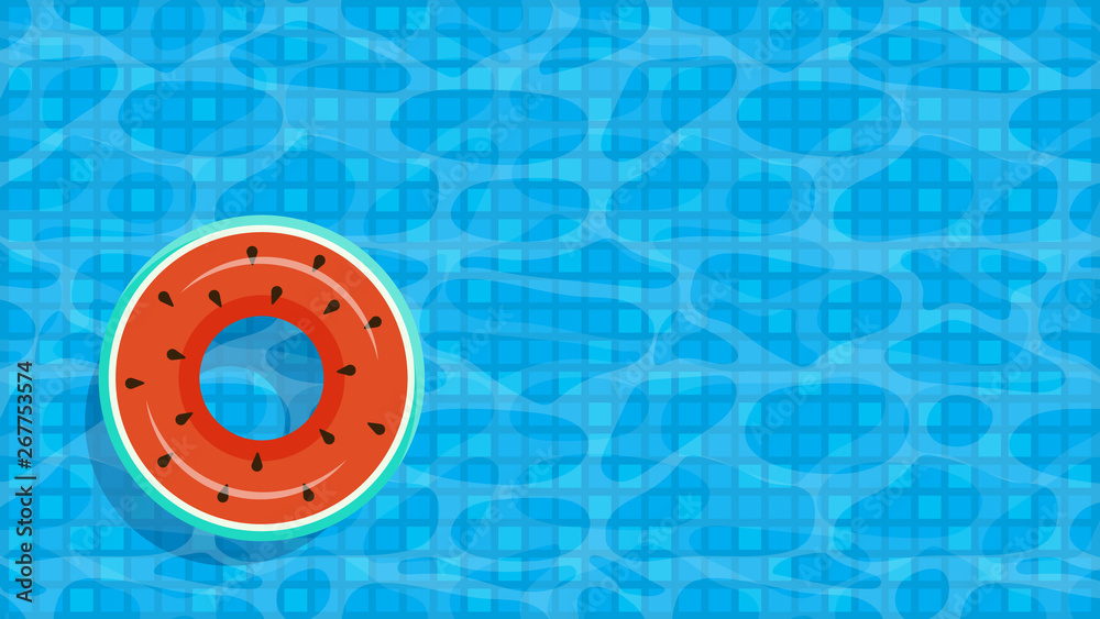 floats summer pool party invitation template vector illustration ...