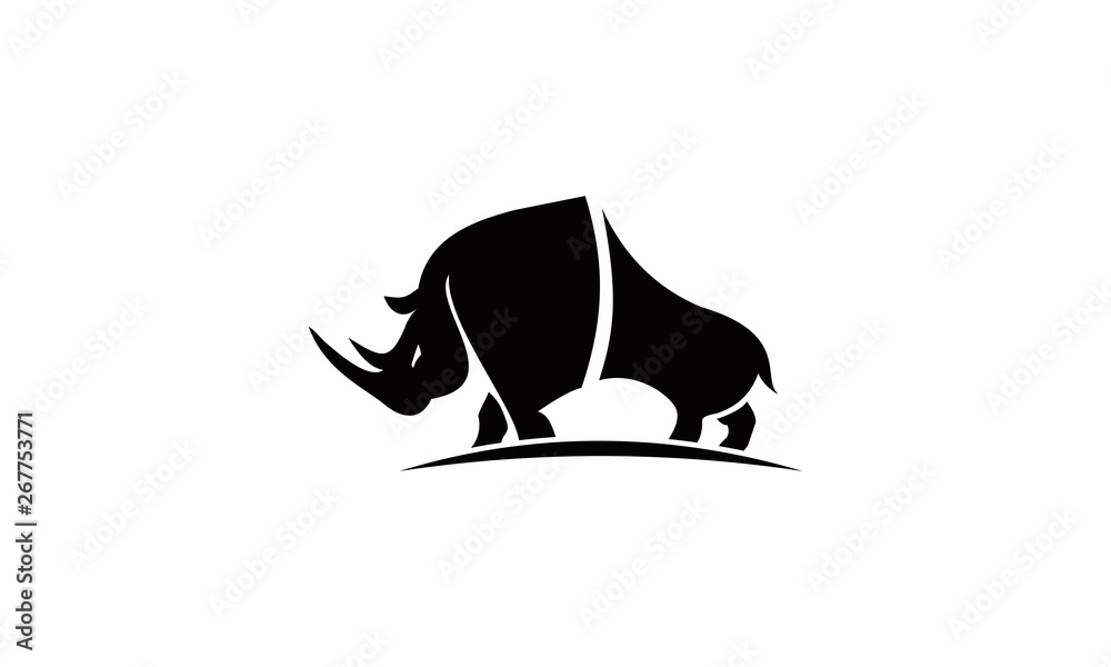 big rhino logo vector Stock Vector | Adobe Stock