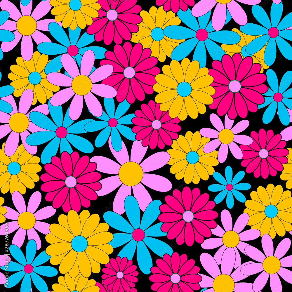 Simple Colorful Flower Pattern