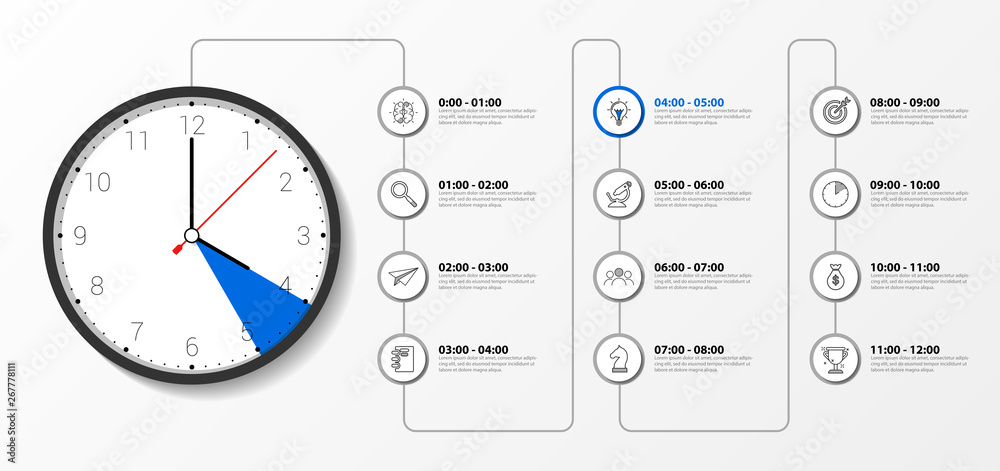Infographic design template. Creative concept with 12 steps Stock ...