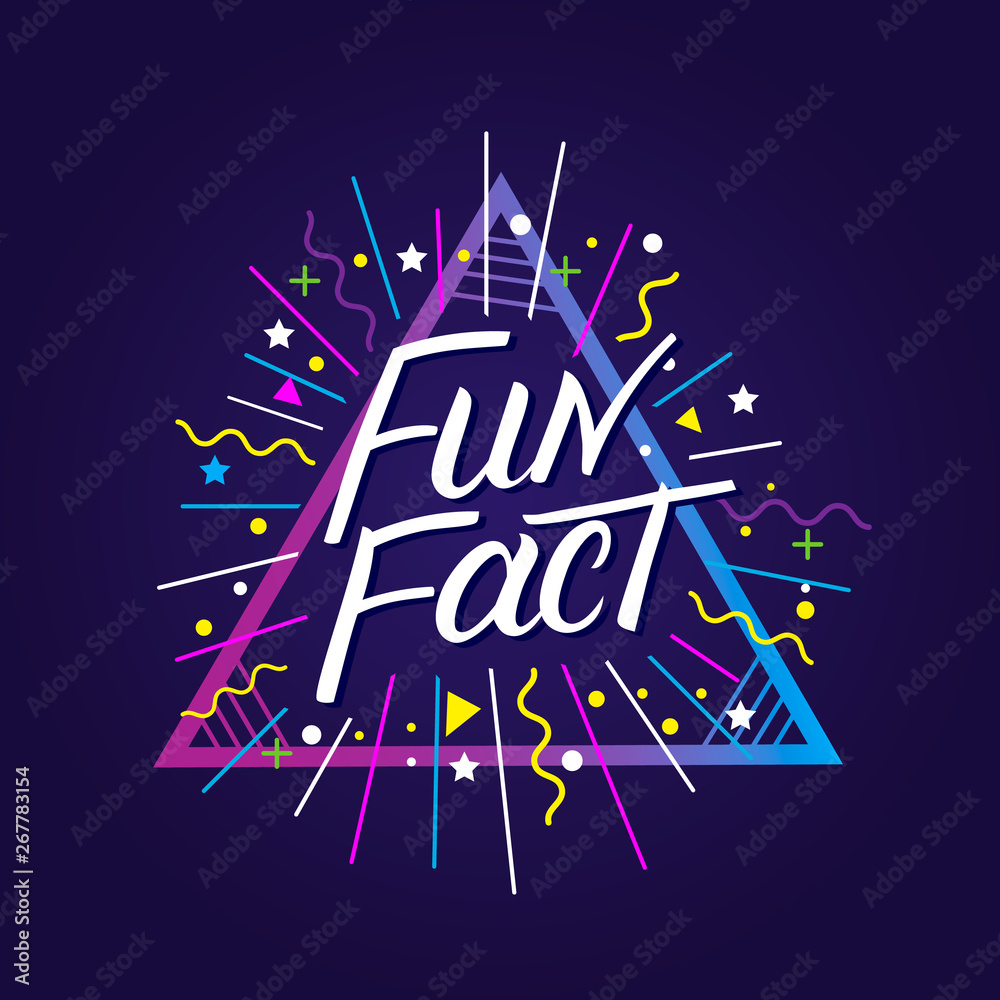 Fun Fact hand written lettering. Stock Vector | Adobe Stock