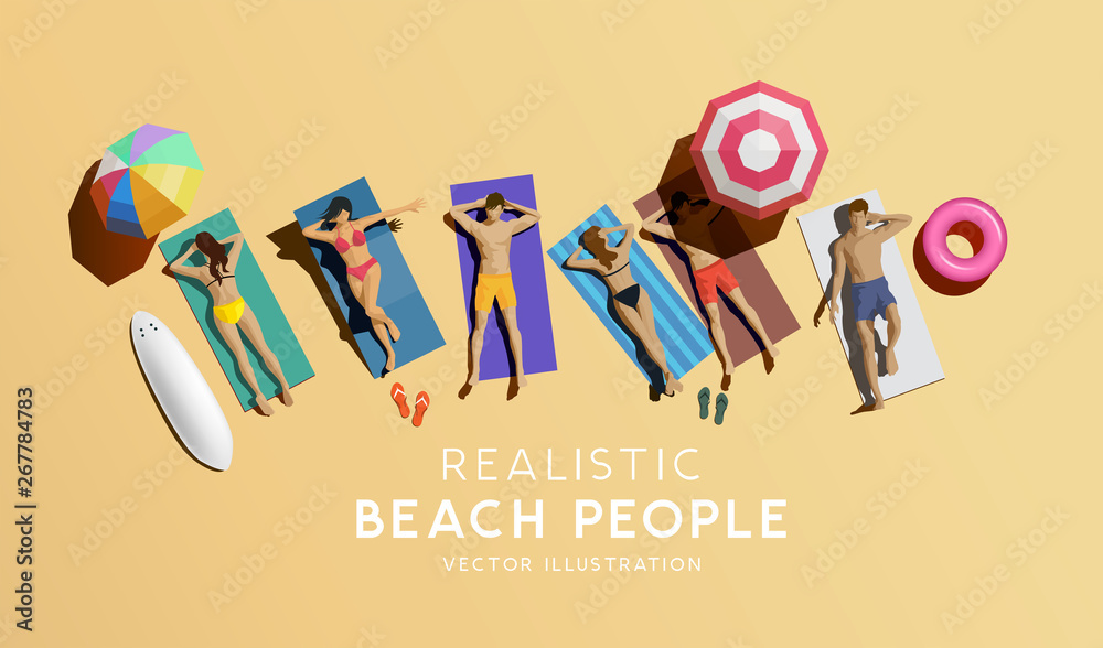 People Aerial View Vector