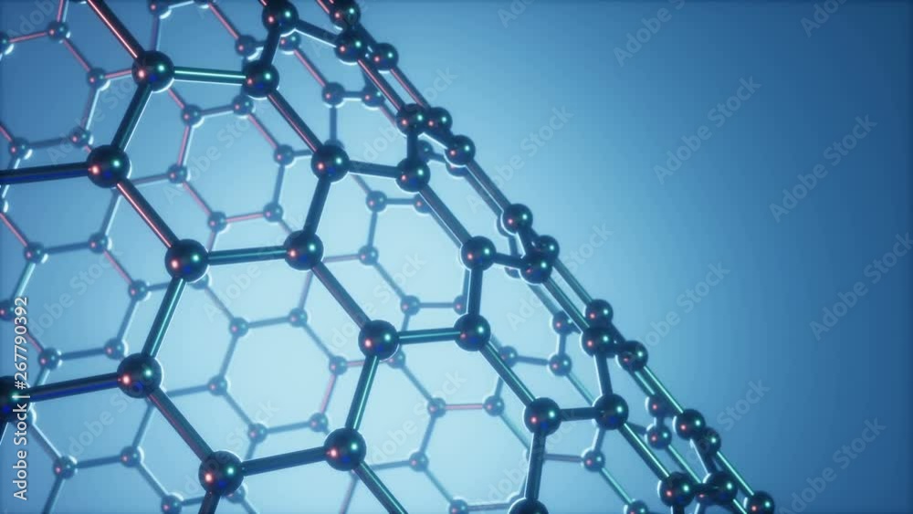 Nanotechnology like scientific background. Hexagonal surface. Graphene ...