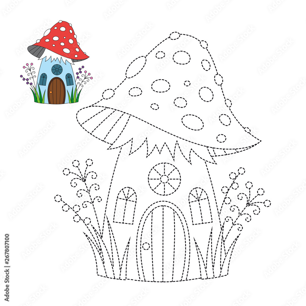 Simple educational game for kids. Illustration of the fairytale ...