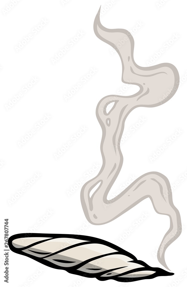 Weed Smoke White Background