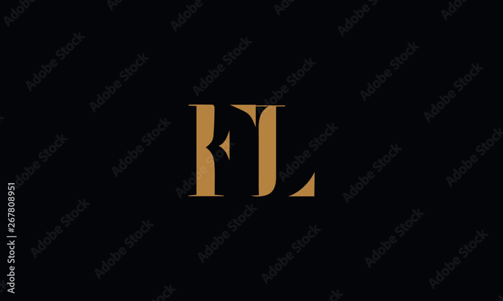 FL logo design template vector illustration Stock Vector | Adobe Stock