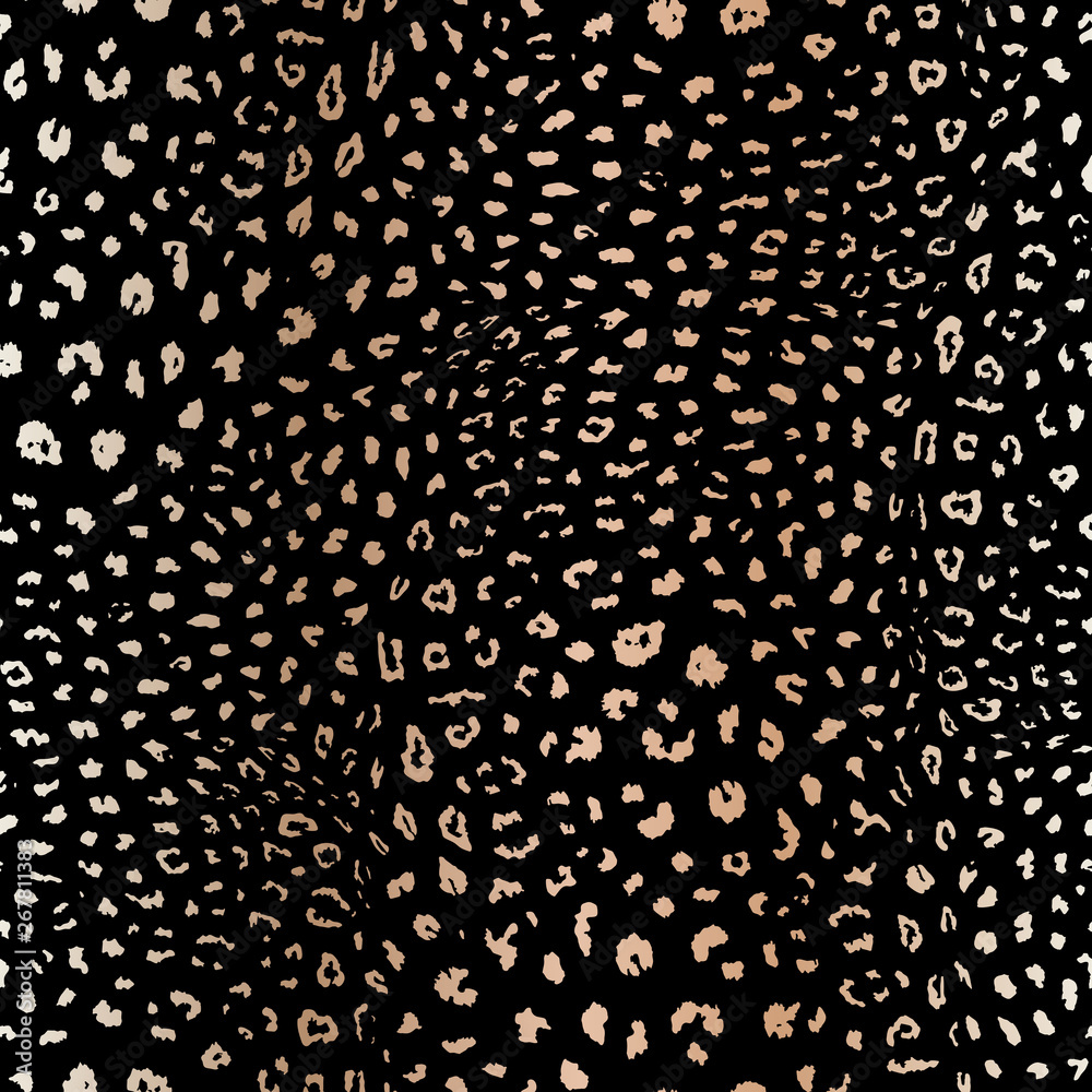Vecteur Stock Realistic leopard print. Animal skin seamless pattern ...