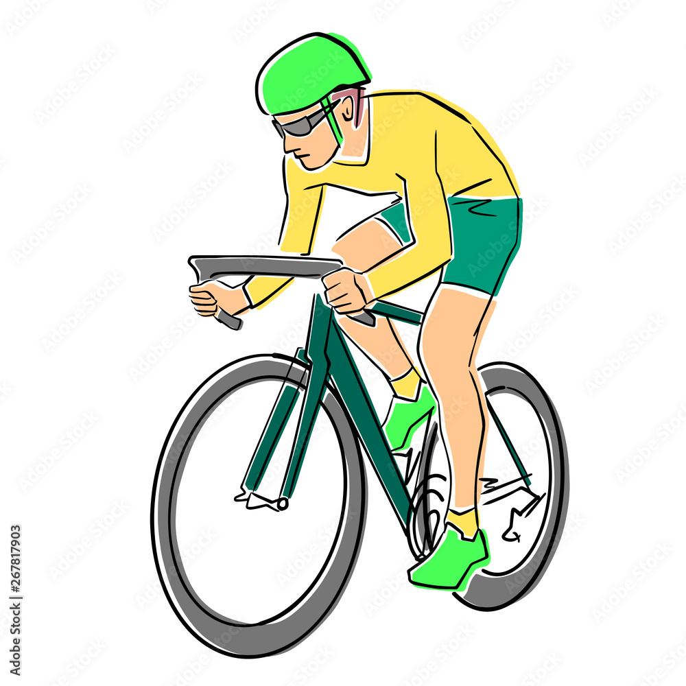 Cyclist Drawing