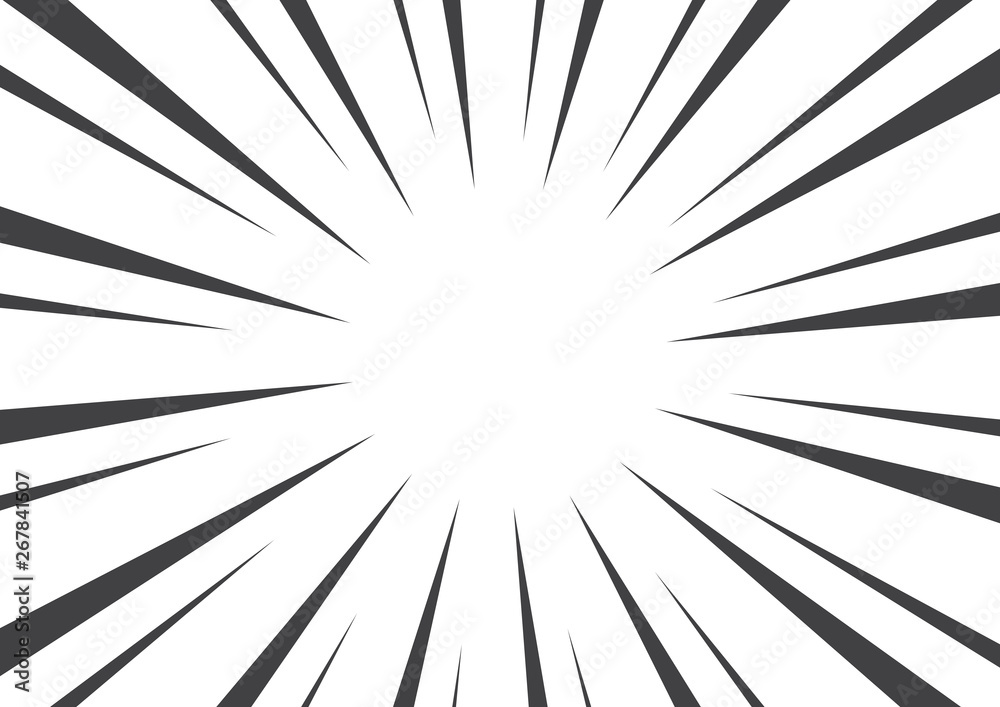 Black and white pop art abstract background with sunbeams. Vector ...