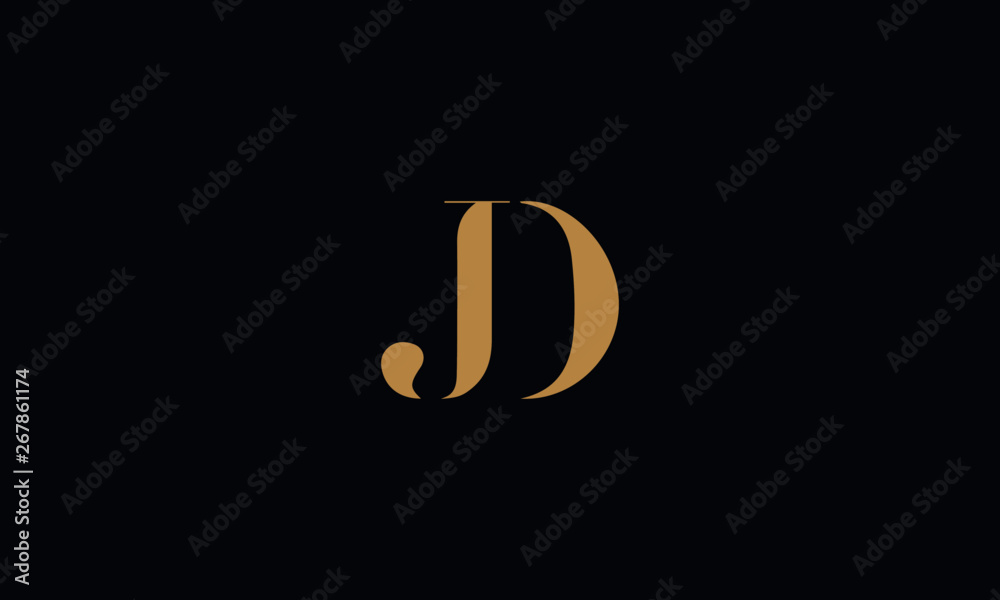 JD logo design template vector minimal design Stock Vector | Adobe Stock