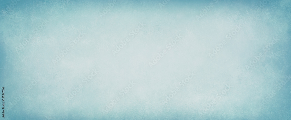 Pastel light blue background with white center and old vintage texture ...