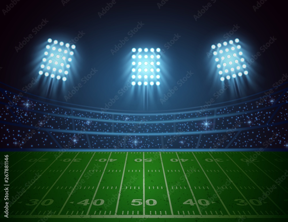 Football Stadium Lights Vector