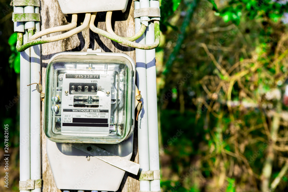 Electric reading meter for house energy supply monitoring technology ...