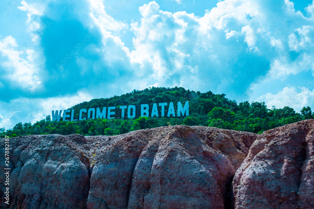 Welcome to Batam like Hollywood Sign in Batam Island, Indonesia - Nov ...
