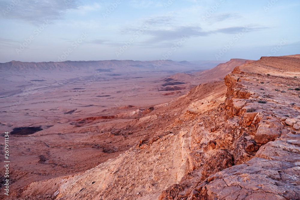 Makhtesh (crater) Ramon, is a geological landform of a large erosion ...