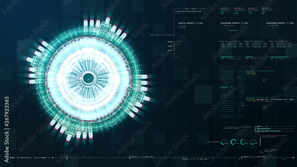 Advance motion graphic futuristic user interface head up display screen ...