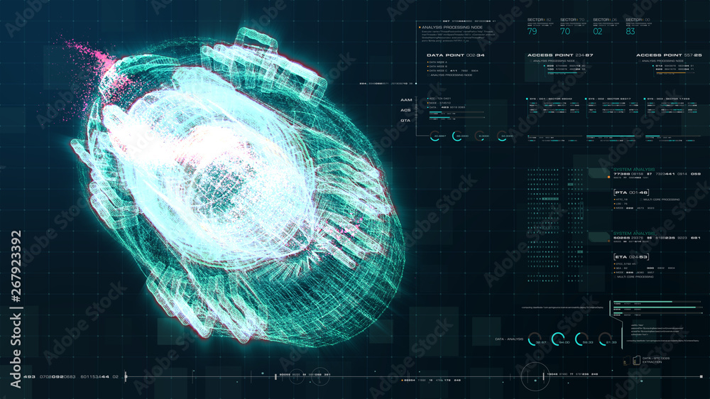 Advance motion graphic futuristic user interface head up display screen ...