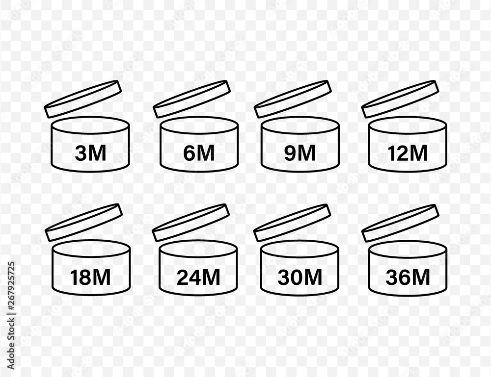 After Opening Use Icons. Expiration date symbols. Vector stock ...