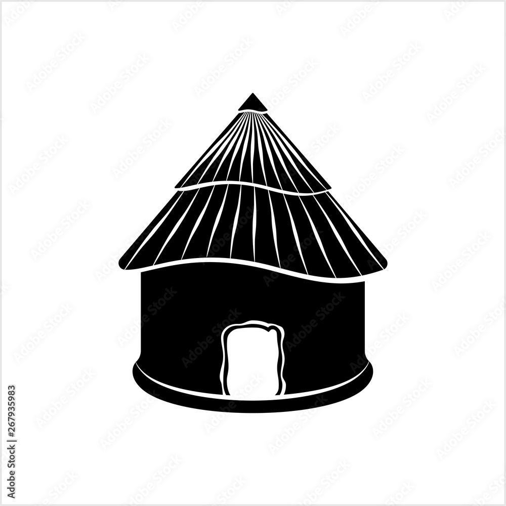 Hut Icon, Village Hut Icon Stock Vector | Adobe Stock