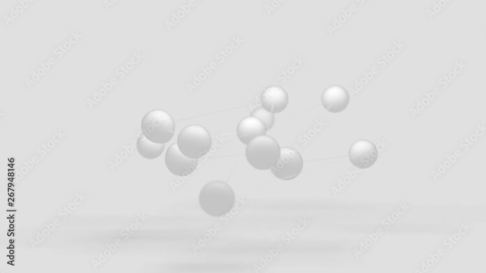 Science Molecule, Molecular DNA Model Structure. 3D render molecular ...