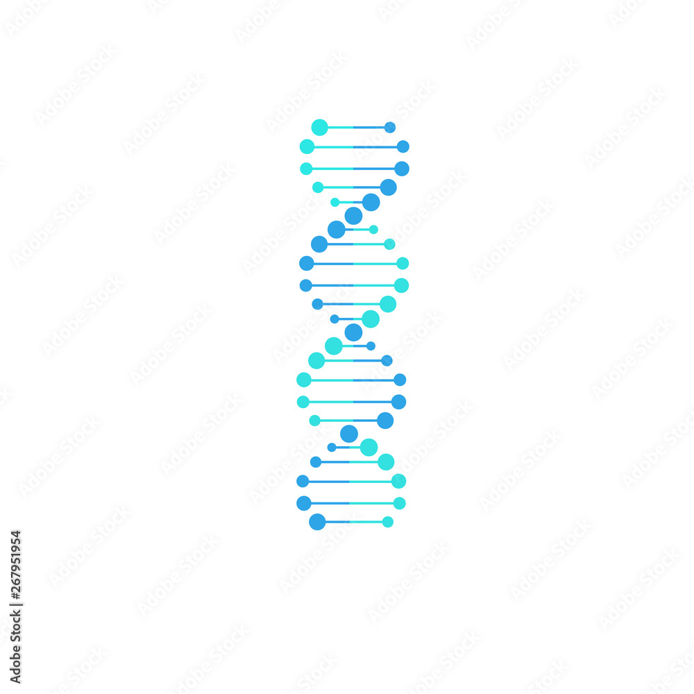 DNA symbol. strand Isolated on white background Stock Vector | Adobe Stock