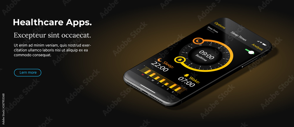 Healthcare APPs. New Shiny Mobile Cellphone with Health Care app on ...