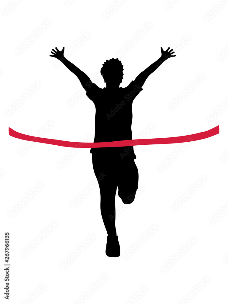 zieleinlauf rotes band ziel zielgerade rennen schnell marathon ...
