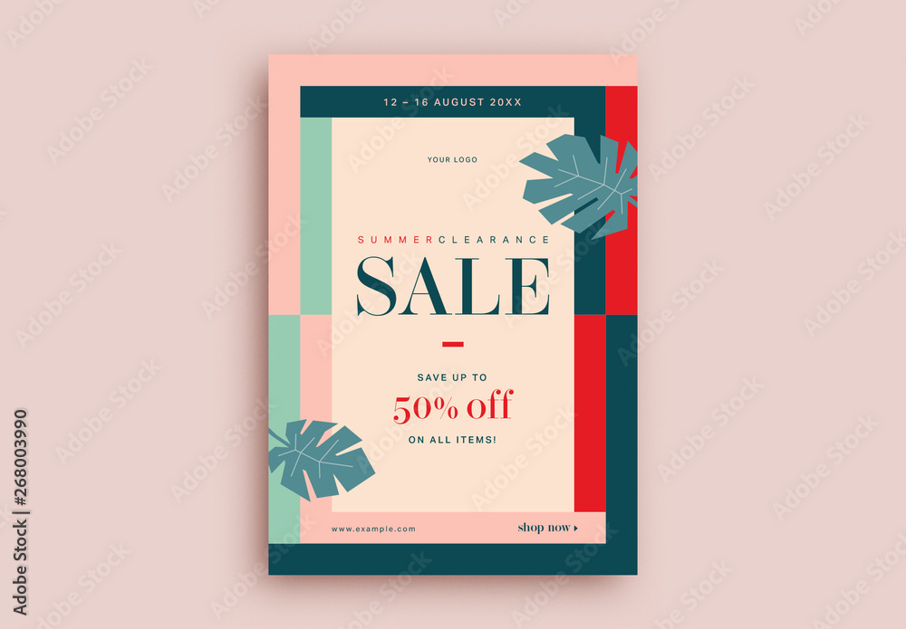 Promotion Sale Flyer Layout Stock Template | Adobe Stock