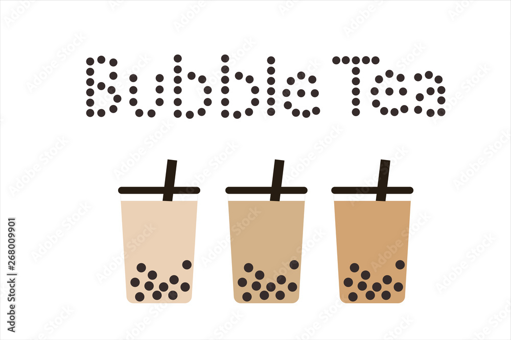 Boba tea, bubble tea, milk tea with black pearl, is a Taiwanese tea ...