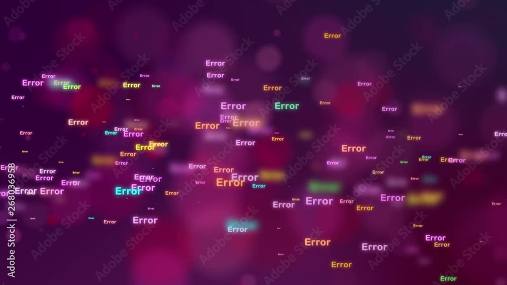 Critical error message, computer malfunction, hacking attack, system breach. Computer system ...
