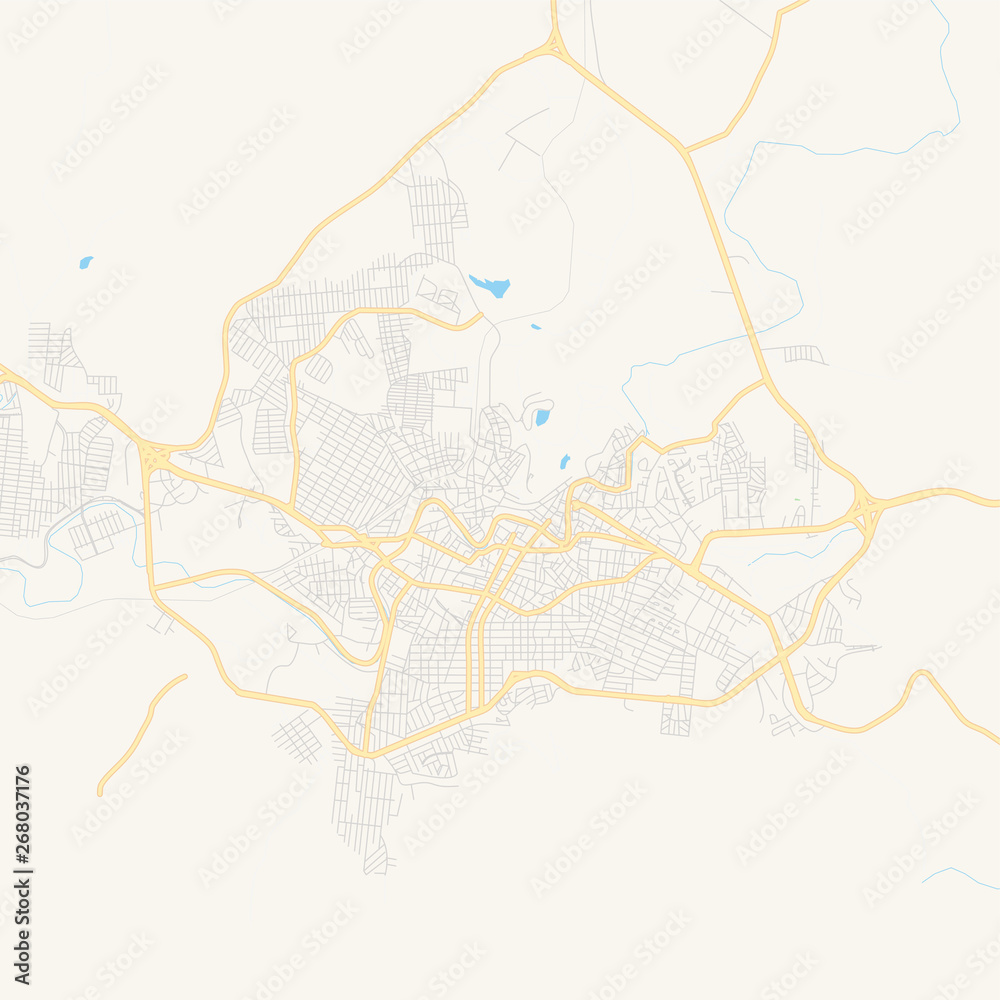 Empty vector map of Hidalgo del Parral, Chihuahua, Mexico vector de ...